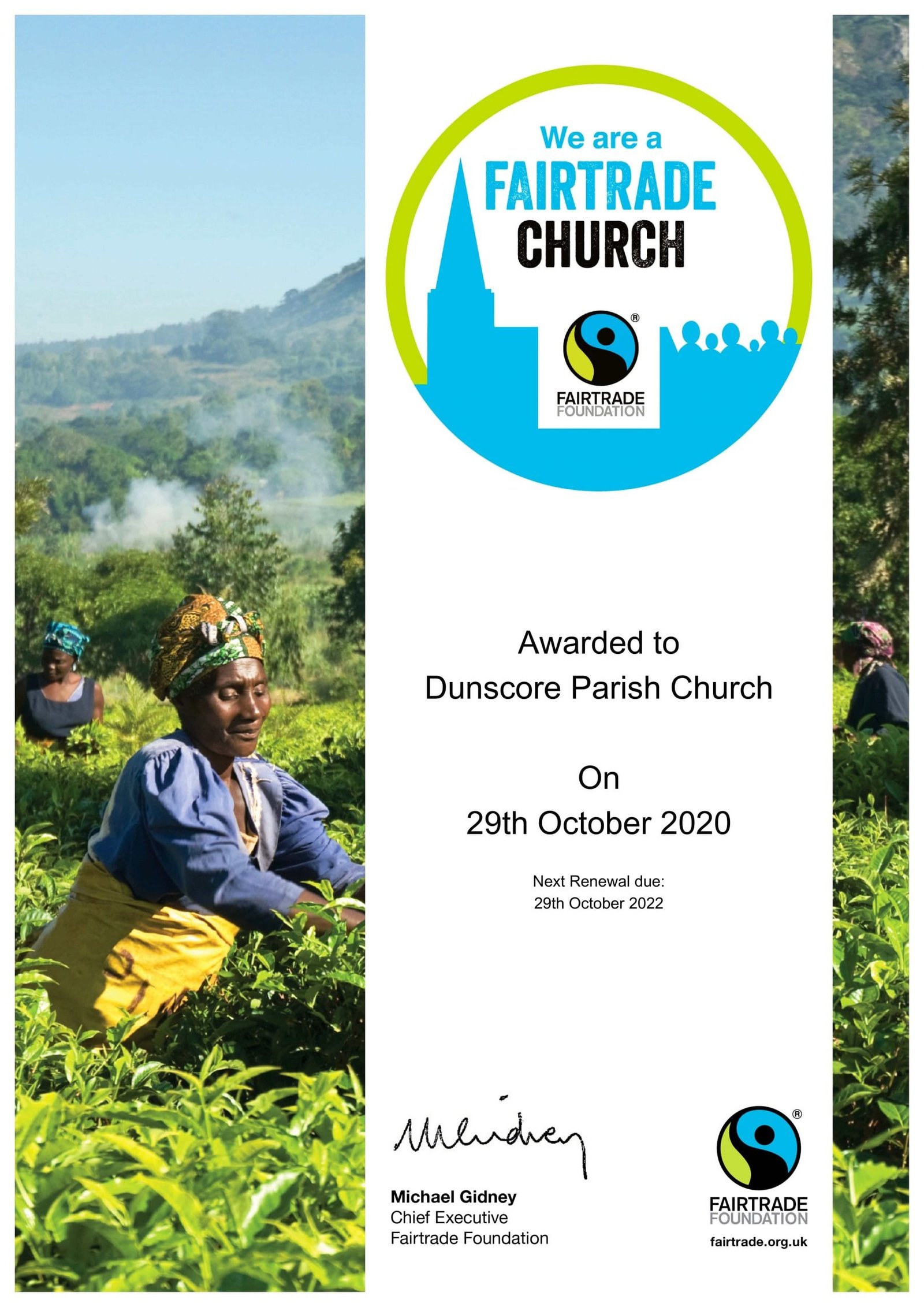 Fairtrade Church 2020/21 – Dunscore Parish Church